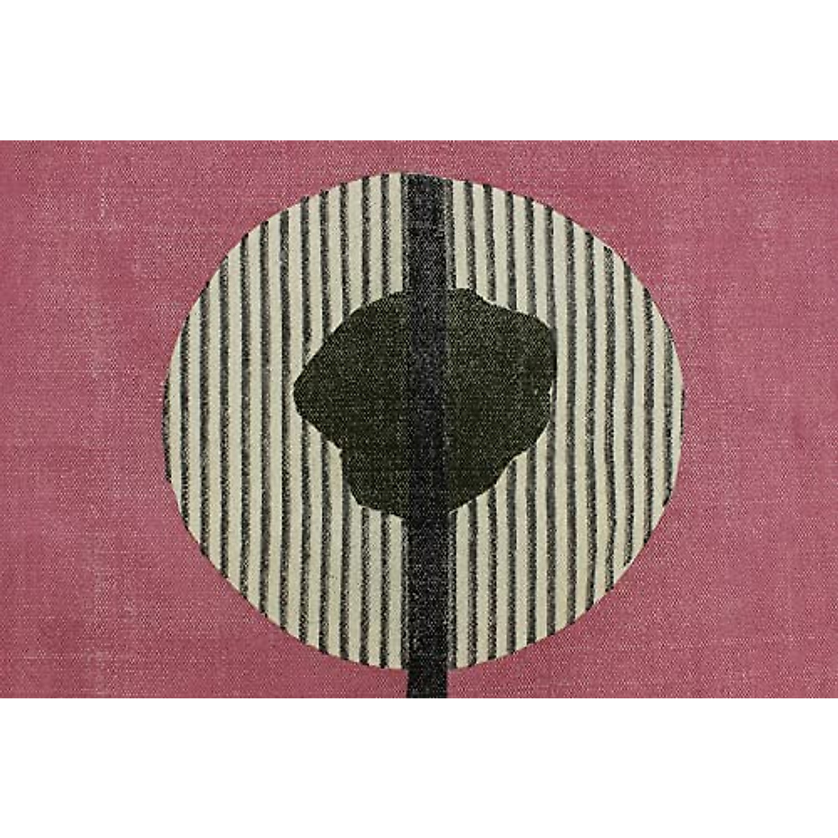 Casavani Indian Handmade Pink, Black Solid Area Rug Boho Kilim Flat Weave Indoor Hall Room Decor Carpet Throw Rug Boho Rugs for Bedroom Living Room Bathroom Balcony 2.6x8 Feet Runner