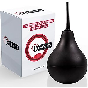 Enema Douche Bulb - Anal Douche Kit with Detachable Tip for Women & Men - Reusable Enema - Easy to Use and Durable | Capacity 7 oz (224 mL) ,Black