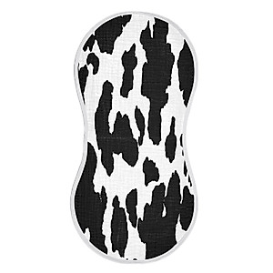 Kigai Funny Animal Cow Muslin Baby Burp Cloths - Super Absorbent and Soft Burping Rags - Cotton Burp Clothes Set for Boys and Girls, 1 Pack