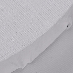 ZEONHAK 9 Pack 8, 10, 12 Inches Stretched White Blank Canvas, Professional Round Stretched Painting Canvas, Blank Stretched Canvas for Oil and Acrylic Paints, Acrylic Pouring