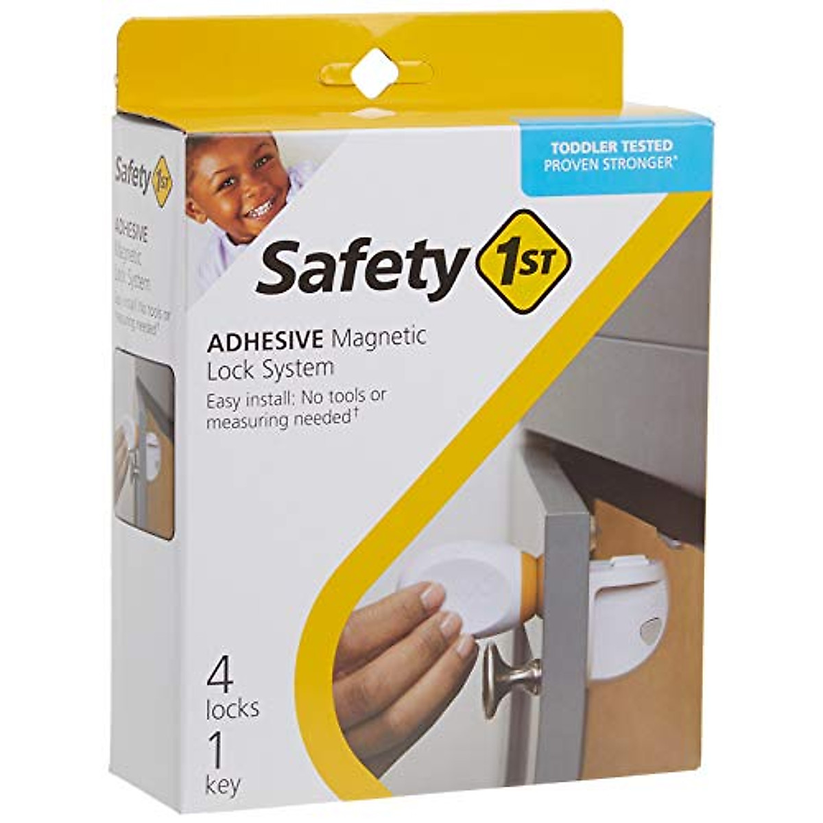 Safety 1st Adhesive Magnetic Lock System, 4 Locks And 1 Key