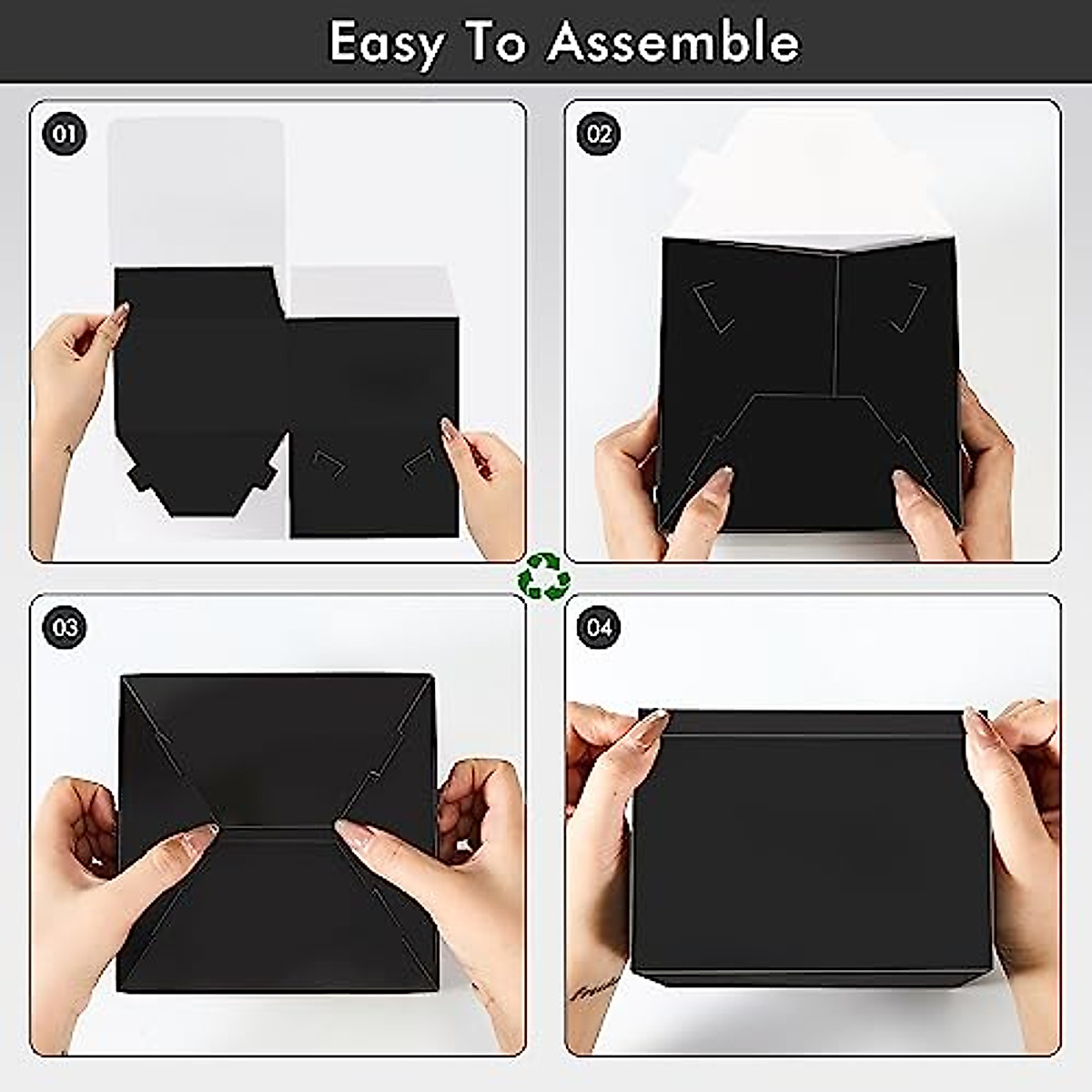 MESHA 50 Pcs Gift Boxes with Lids 6x6x4,Sturdy Bridesmaid Proposal Paper Gift Box for Presents,Recyclable Shipping Gift Boxes Bulk, Party Favor Gift Boxes for Mother's Day,Wedding,Graduation,Birthday