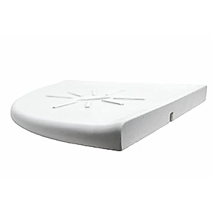 Tenedos Resin Bathroom Corner Shower Shelf Tile Flatback Wall Mounted (White)