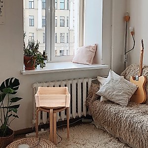 GANAZONO Wood Nesting Storage Crates with Handle Rustic Decorative Wood Crates Farmhouse Basket Distressed Storage Container Bin for Desk Sundries Display Decoration Medium