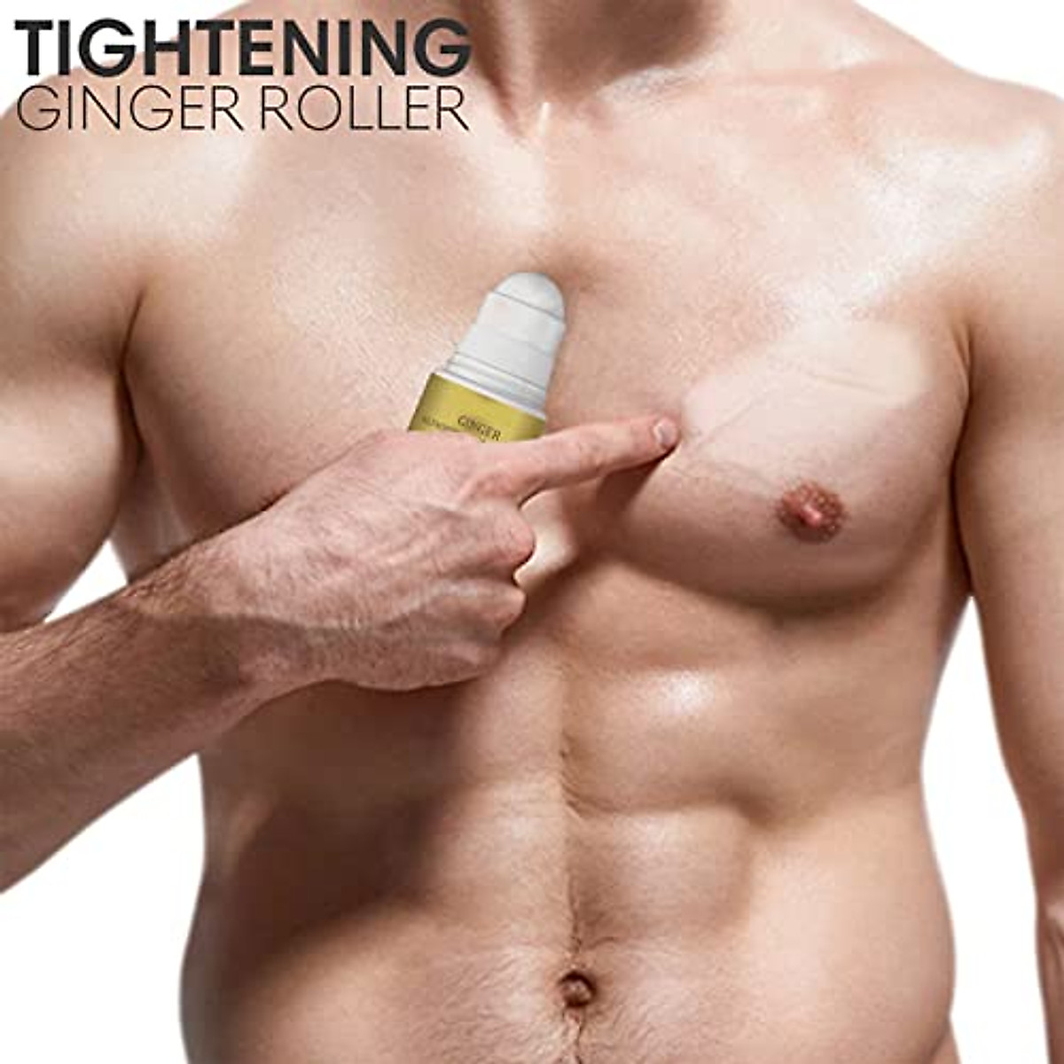 TURSHI Gynecomastia Firming Ginger Roller,2023 New Gynecomastia Tightening Ginger Cream,Firming Ginger Breast Firming Down Cellulite for A Better Physique Make Them Firmer Cleansing Oil
