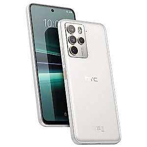 HTC U23 Pro 5G Dual 256GB ROM 12GB RAM Factory Unlocked (GSM Only | No CDMA - not Compatible with Verizon/Sprint) Global Model GSM Mobile Cell Phone – White