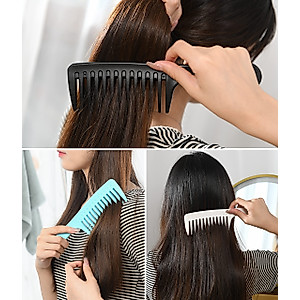 Wide Tooth Detangling Comb, Durable Styling Brush for Curly, Long and Wet Hair Types - Professional Hair Care