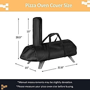 tonhui Pizza Oven Cover for Big Horn, Portable Oven Cover for Outdoor Pizza Oven Heavy Duty Waterproof Oxford Fabric Weather Resistant, Pizza Oven Accessories