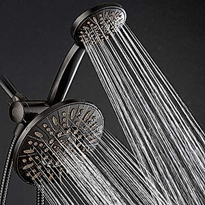 AquaDance Oil Rubbed Bronze 7" Premium High Pressure 3-Way Rainfall Combo with Extra Long 72 inch Hose – Enjoy Luxury 6-Setting Rain Showerhead and Matching Hand Held Shower Separately or Together