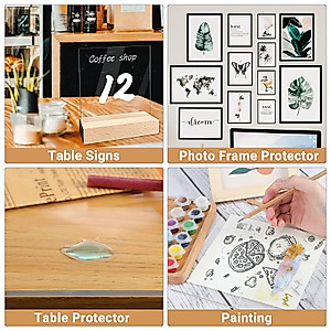 Enoin 2pcs 8 x 8 Inch Clear Acrylic/Plexiglass Sheet 0.118" 1/8 Inch Thick, Plastic Sheet Transparent Board Panel for Glass, DIY Project, Picture Frame,Paintings, Art Craft