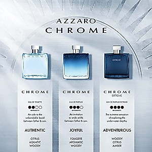 Azzaro Chrome Extreme Eau de Parfum — Mens Cologne — Woody, Citrus & Amber Fragrance, 3.4 Fl Oz