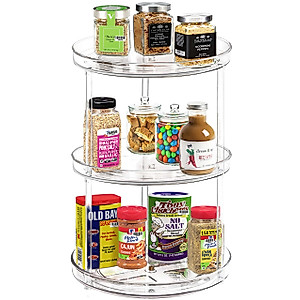 2 Tier Lazy Susan Organizer, 10.6 Inch / 3 Tier Lazy Susan Bathroom Organizer 9.25 Inch