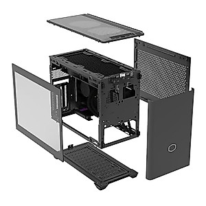 Cooler Master NR200P MAX Mini-ITX Case with 280mm AIO, 850W SFX PSU, Vertical GPU Mount, PCIe Gen4 Riser, Glass or Vented Panel