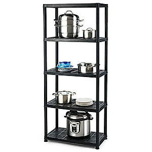 Giantex 2 Pieces 5-Tier Ventilated Shelving Storage Rack, Free Standing Multi-Use Shelf Unit, No Tools Required, 28“L X 15”W X 67“H