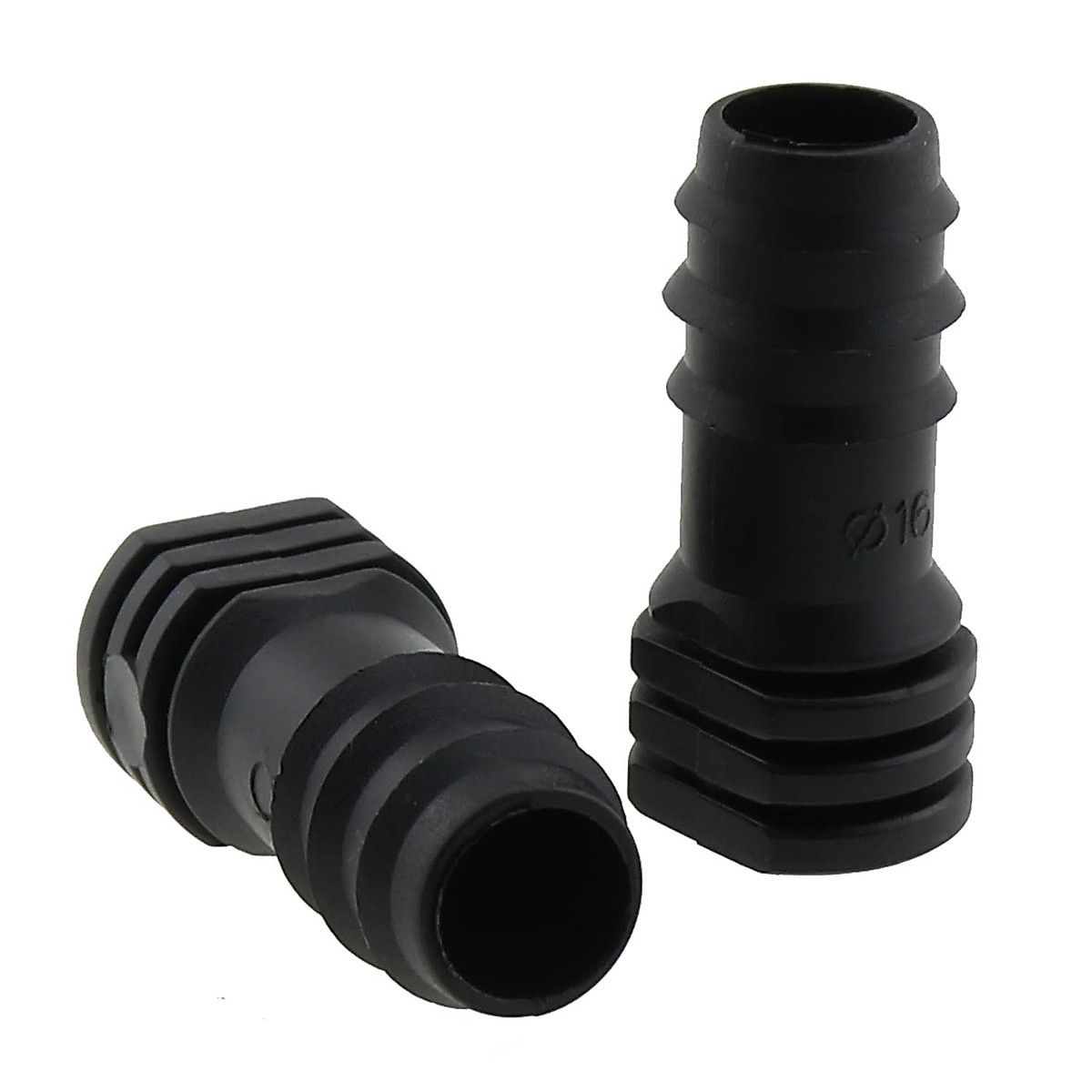 E-outstanding 12Pcs Irrigation Fittings End Plugs POM Plastic End Plugs for 1/2inch Drip Tubing Compatible Drip Sprinkler Systems, Black 16mm