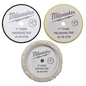Polishing and Finishing Pad Kit 49-36-2783, 49-36-2784, 49-36-2785 for Milwaukee M18 Polisher (2738) 7" inch - NEW