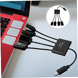 Hemobllo 1 Set Laptop Port Hubs Keybar Adaptador Universal LAN Port Hubs USB Hub Blackets Hub Hub Noire U Disk USB Drive Hub Converter Cable Keypad Extender USB Splitter Cell Phone Adapter