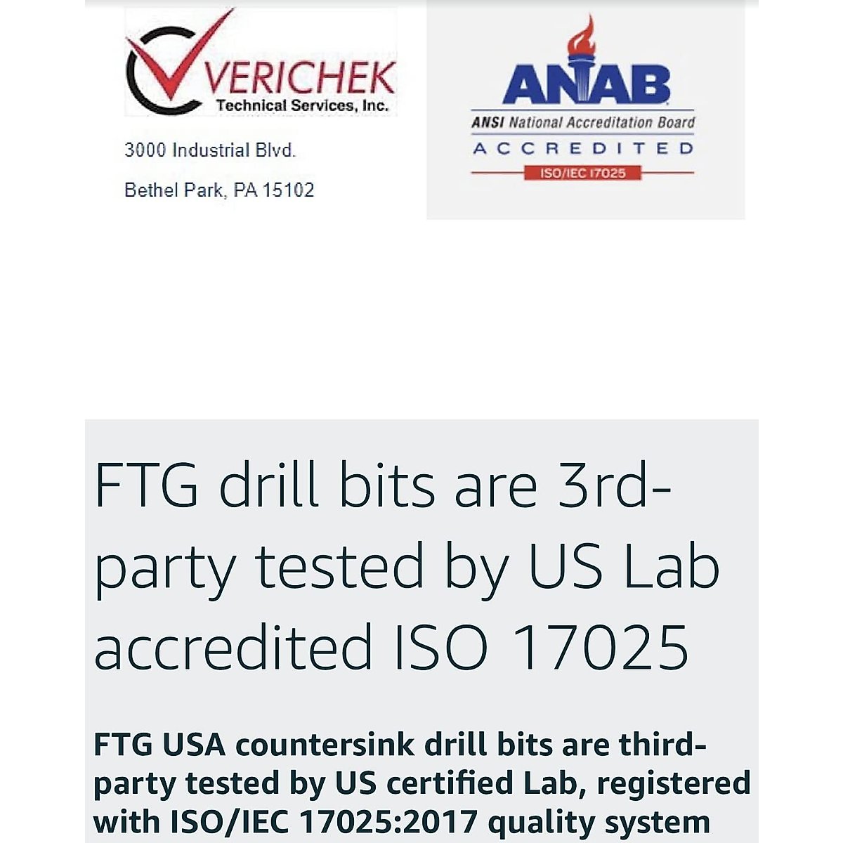 FTG USA Countersink Drill Bit Set 6 Pc #6 (9/64") Wood Countersink Drill Bit Pro Pack Countersink Set, with 3 Replacement Tapered Countersink Bit #6(9/64"), 1 Stop Collar, Hex Wrench