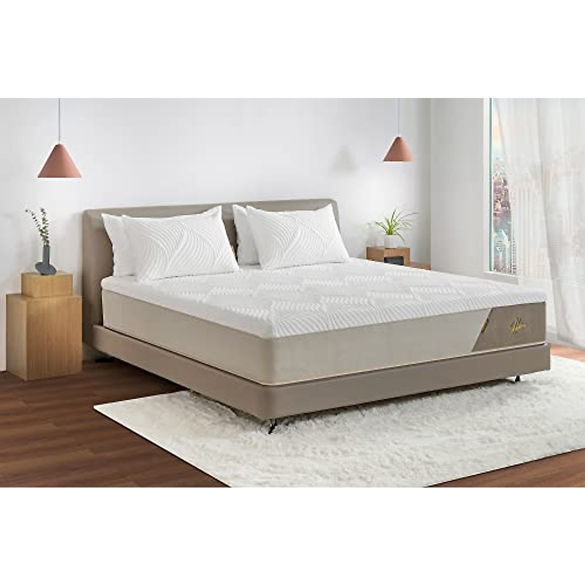 Minocasa 12 Inch Medium Firm Cool Gel Memory Foam and Innerspring Hybrid Mattress in a Box | CertiPUR-US Certified | Bed-in-a-Box | 5-Zone Support Pressure Relief | Motion Isolation (Queen)