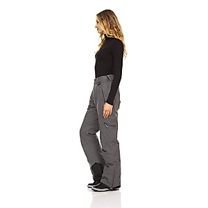 Arctic Quest Women's Snow Ski Pants Water Resistant Softshell Insulated Flare for Snowboarding Hiking Winter Outdoor Pants, Grey Heather, Medium