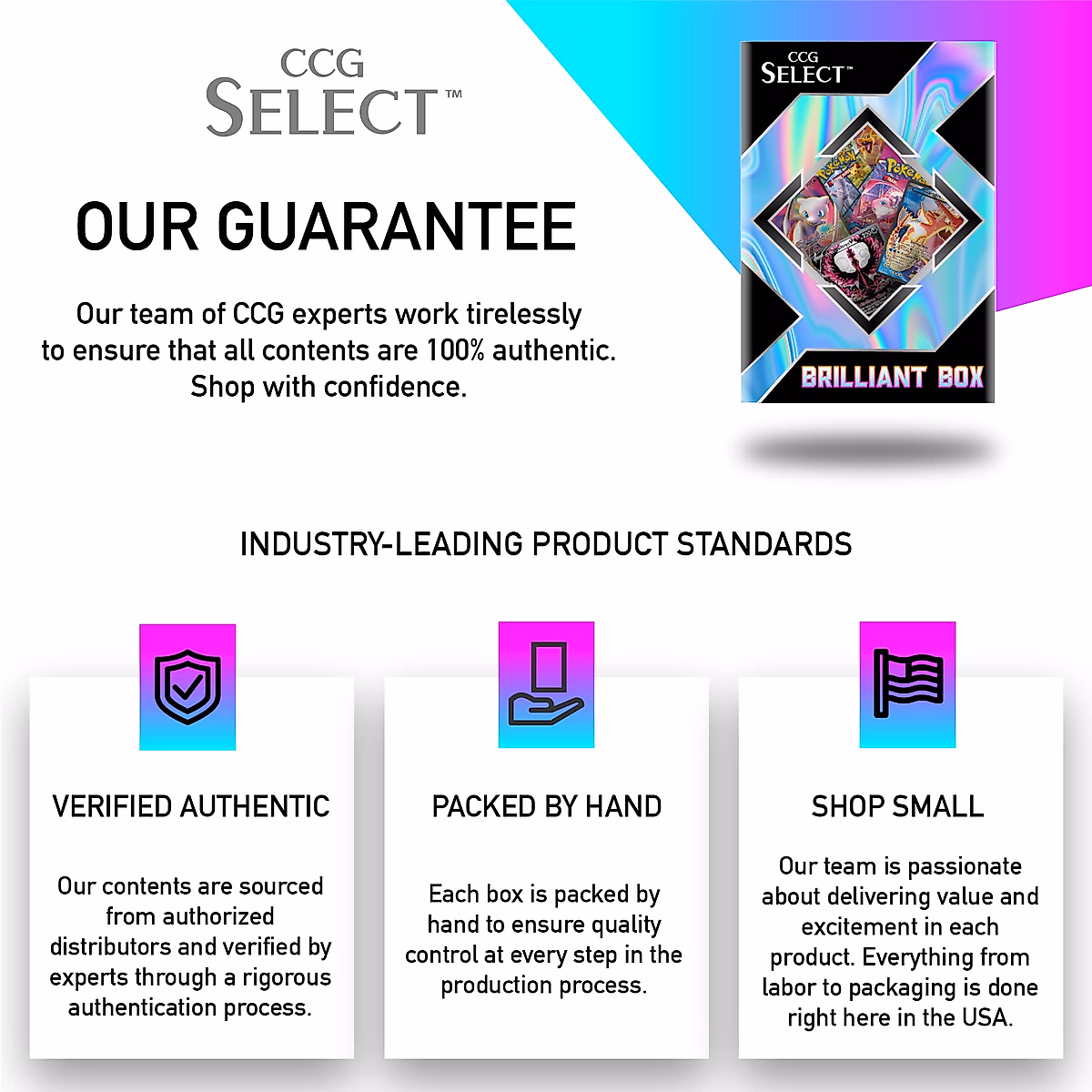 CCG Select | Brilliant Box | 2 Booster Packs + 2 Ultra Rare | Fully Compatible with Pokemon Cards