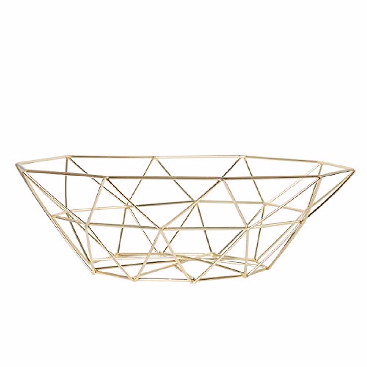 Creative Fruit Dish Bowl Basket Container Centerpiece Bowl for Living Room and Modern Kitchen Table(gold)