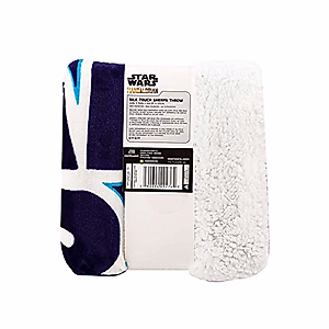 Northwest Star Wars - The Mandalorian Silk Touch Sherpa Throw Blanket, 40" x 50", Snack is The Way