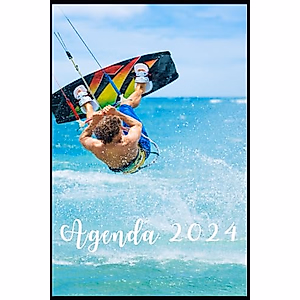 AGENDA PROFESSIONNEL | SEMAINIER ET MENSUEL 2024 AVEC GRILLE HORAIRE DE 7H00 A 21H00 DU LUNDI AU DIMANCHE | CONVIENT AUSSI PARFAITEMENT POUR UN USAGE ... APPRÉCIE .: THEME KITESURF (French Edition)