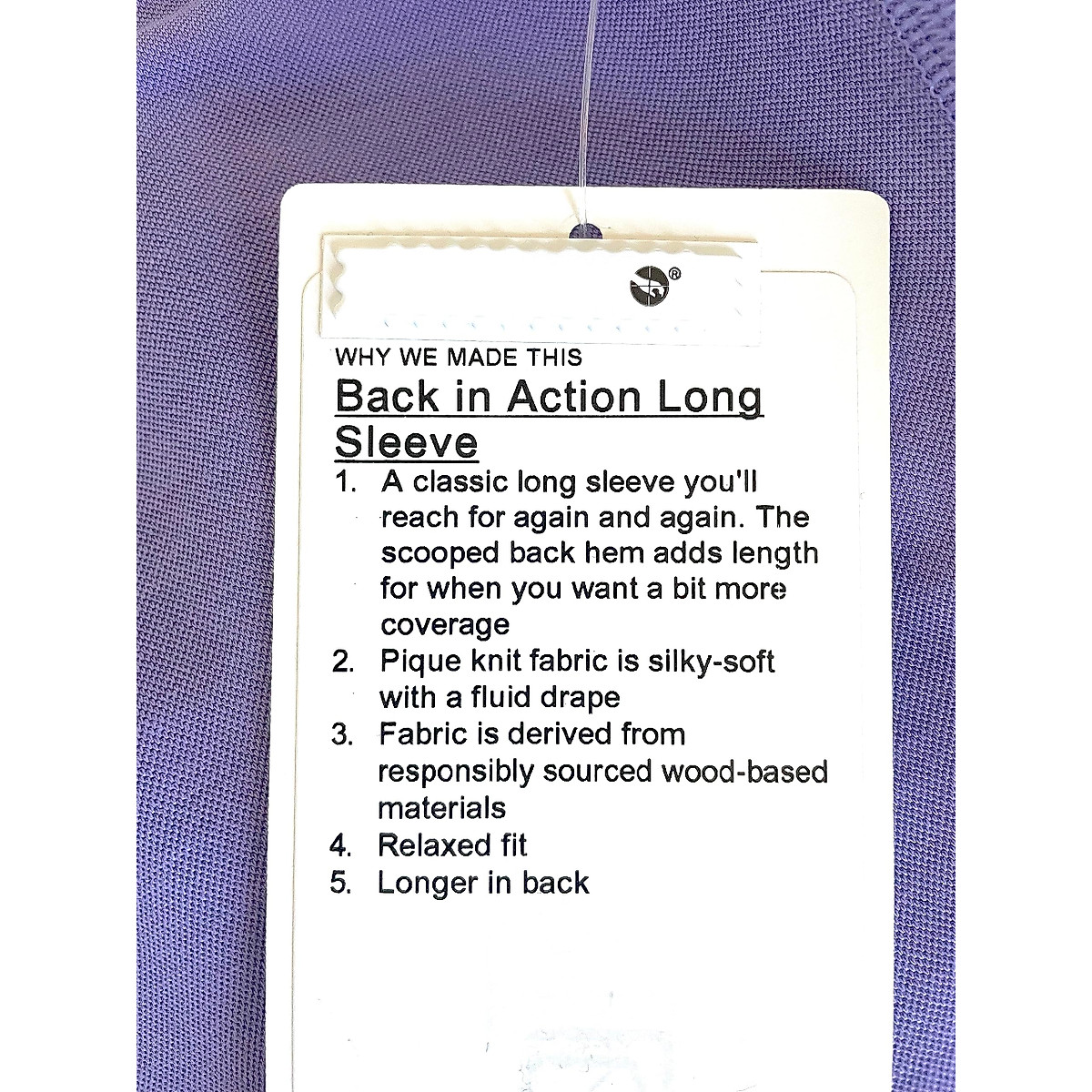 Back in Action LONG SLEEVE Dark Lavender