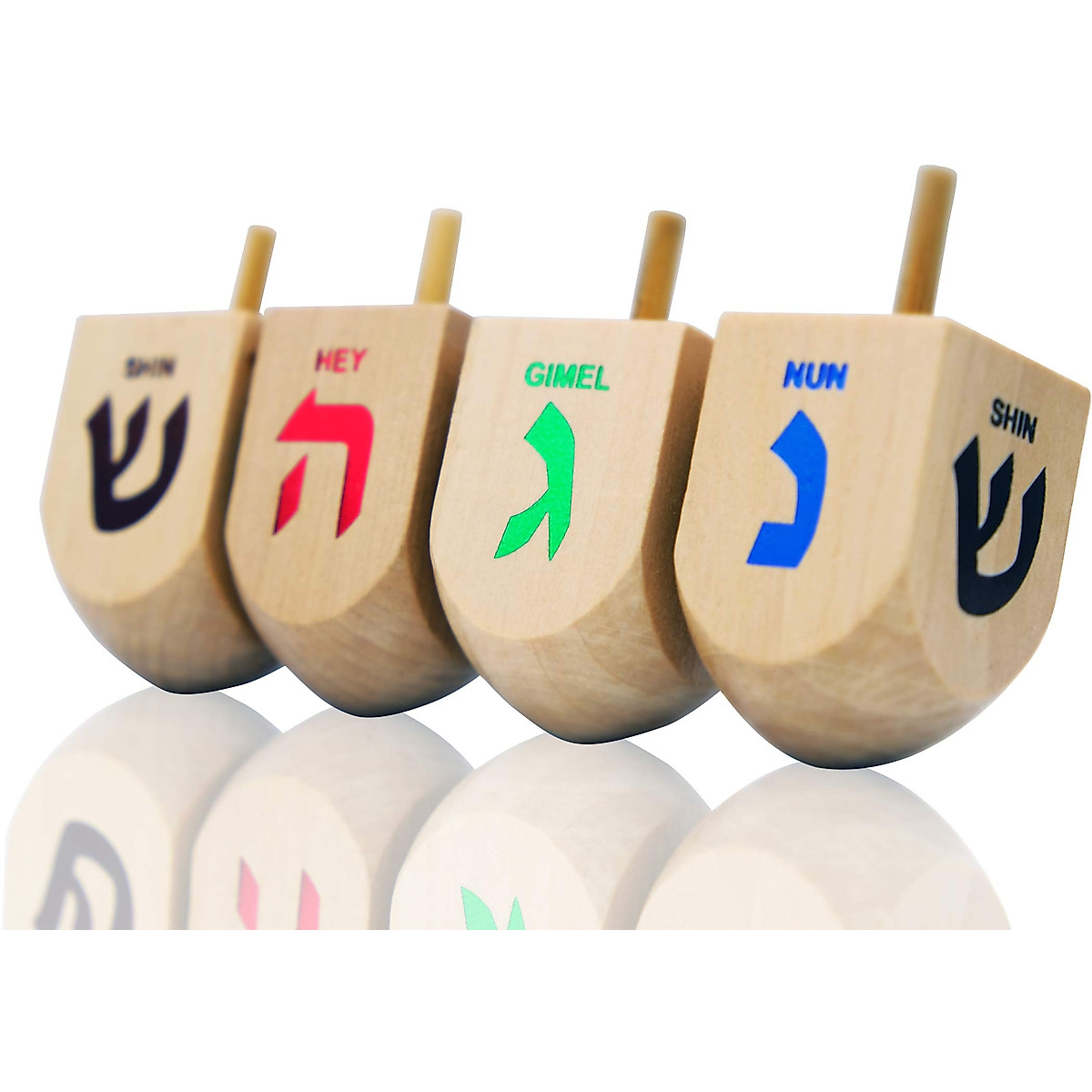 Let's Play Dreidel The Hanukkah Game 2 Extra Large Wood Dreidels Instructions Included