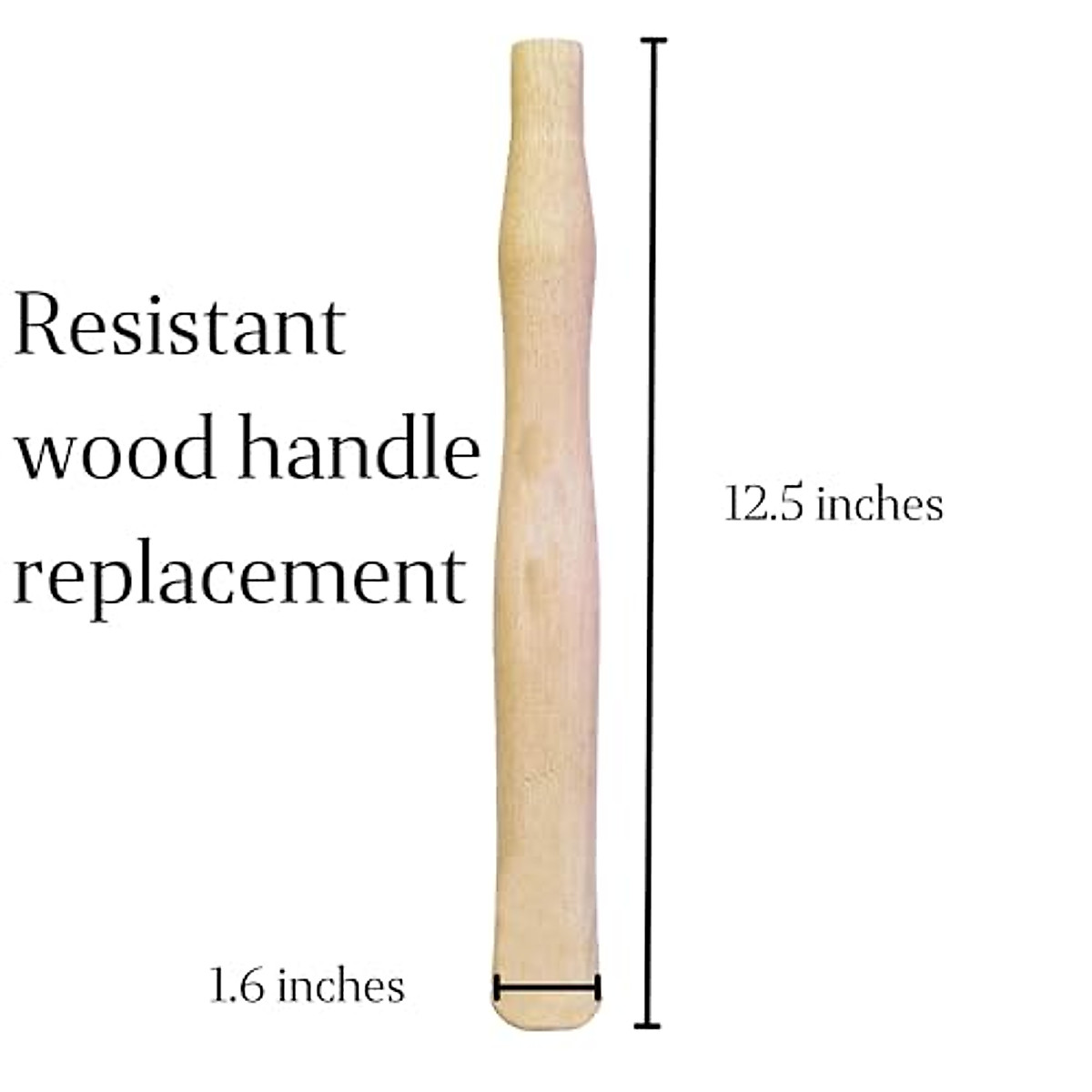 2 pack Wood Sledge hammer handle replacement for 2, 3 and 4 lb Complete Set with Wooden and Steel Wedges - Wood replacement ball pien hammer handle - Wood tool handle - Wooden handle hammers in bulk