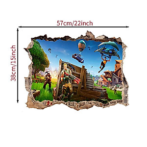 Large Game Wall Decal Game Wall Stickers Wall Decor Peel, Game Stick Poster Decals,for Gamer Bedroom Playroom Decor for Teen Kids Boys Bedroom Playroom Home Decoration Wallpaper