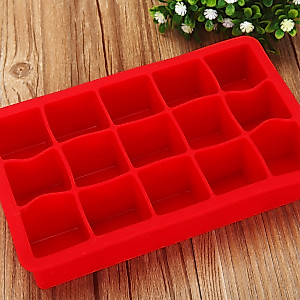 Tovolo Perfect Cube Ice Tray Set of 2 (Candy Apple) - Reusable Silicone Molds for Whiskey, Cocktails, Coffee, Bartender Accessories, & Smoothies / BPA-Free & Dishwasher-Safe