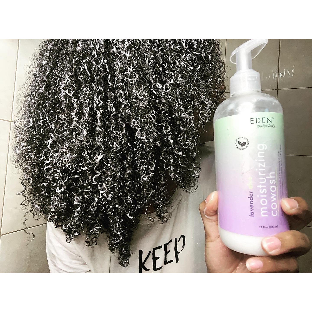 EDEN BodyWorks Lavender Aloe Hydrating Cowash Cleansing Conditioner for Curly Hair, Kinky & Wavy - Remove Buildup & Residue Between Shampooing - 12 oz Jar