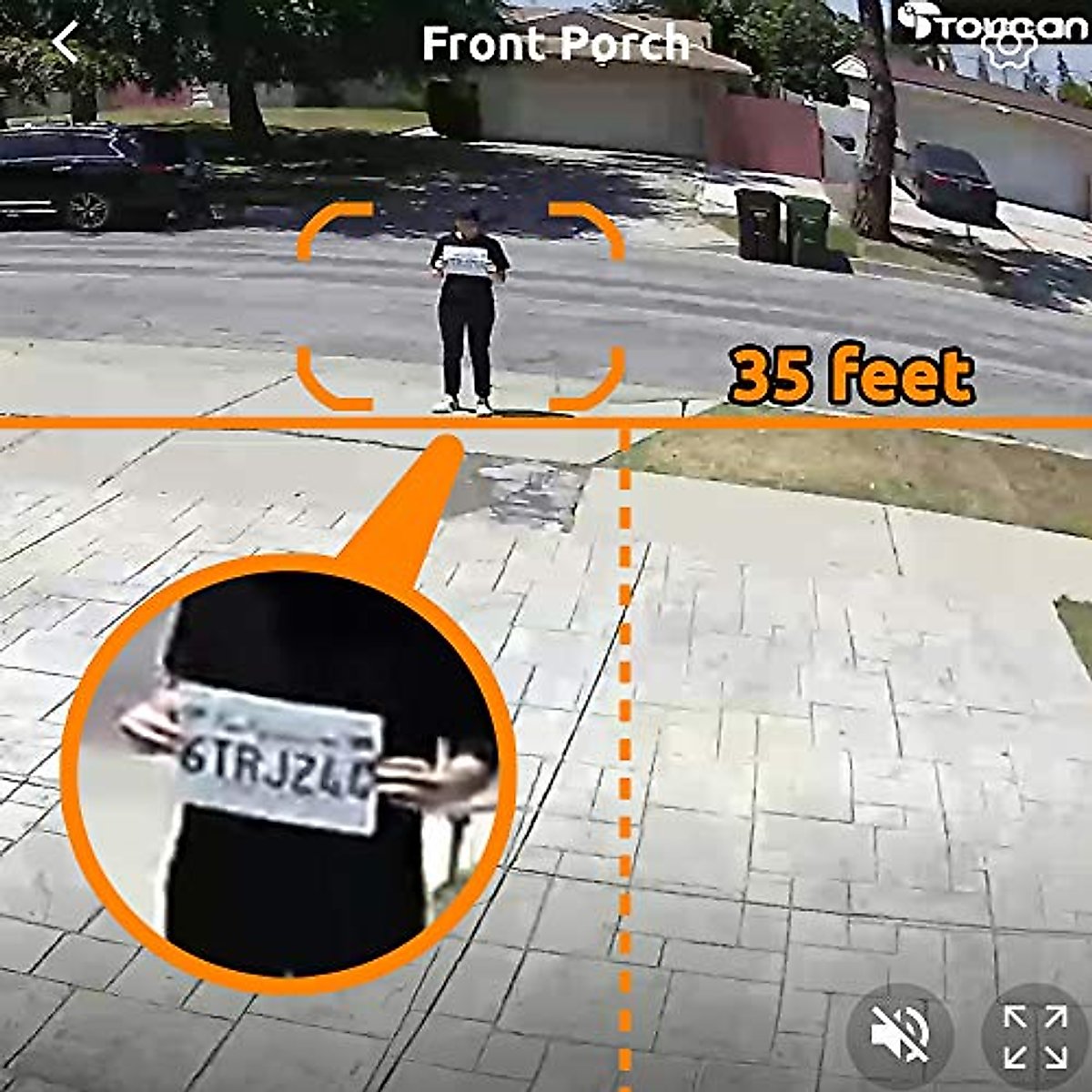 TOUCAN Wireless Indoor/Outdoor Battery Powered Security Camera, Weatherproof, Night Vision, AI Motion Detection, 2-Way Audio, Works with Alexa & Google Home, 1080P, No Subscription or Hub Required