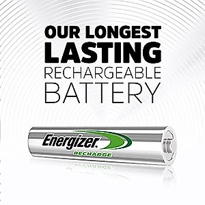 Energizer Rechargeable AAA Batteries, Recharge Power Plus Triple A Battery Pre-Charged, 4 Count