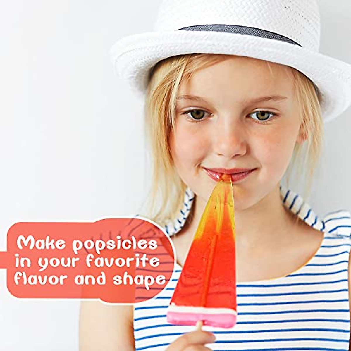 300 Pieces Ice Lolly Sticks and Bags Set, 200 Pieces Clear Ice Lolly Plastic Bags Ice Lolly Self-adhesive Plastic Bags and 100 Pieces Ice Lolly Sticks, 4.49 Inch, 8.27 x 3.15 Inch