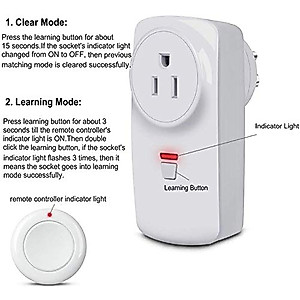 Garbage Disposal Sink Top Switch, Remote Control Wireless Plug Outlet,Smart Air Switch Button Kit for Waste Disposer, No Drilling on Sink Top,Compatible Garbage Disposals Under 2 HP