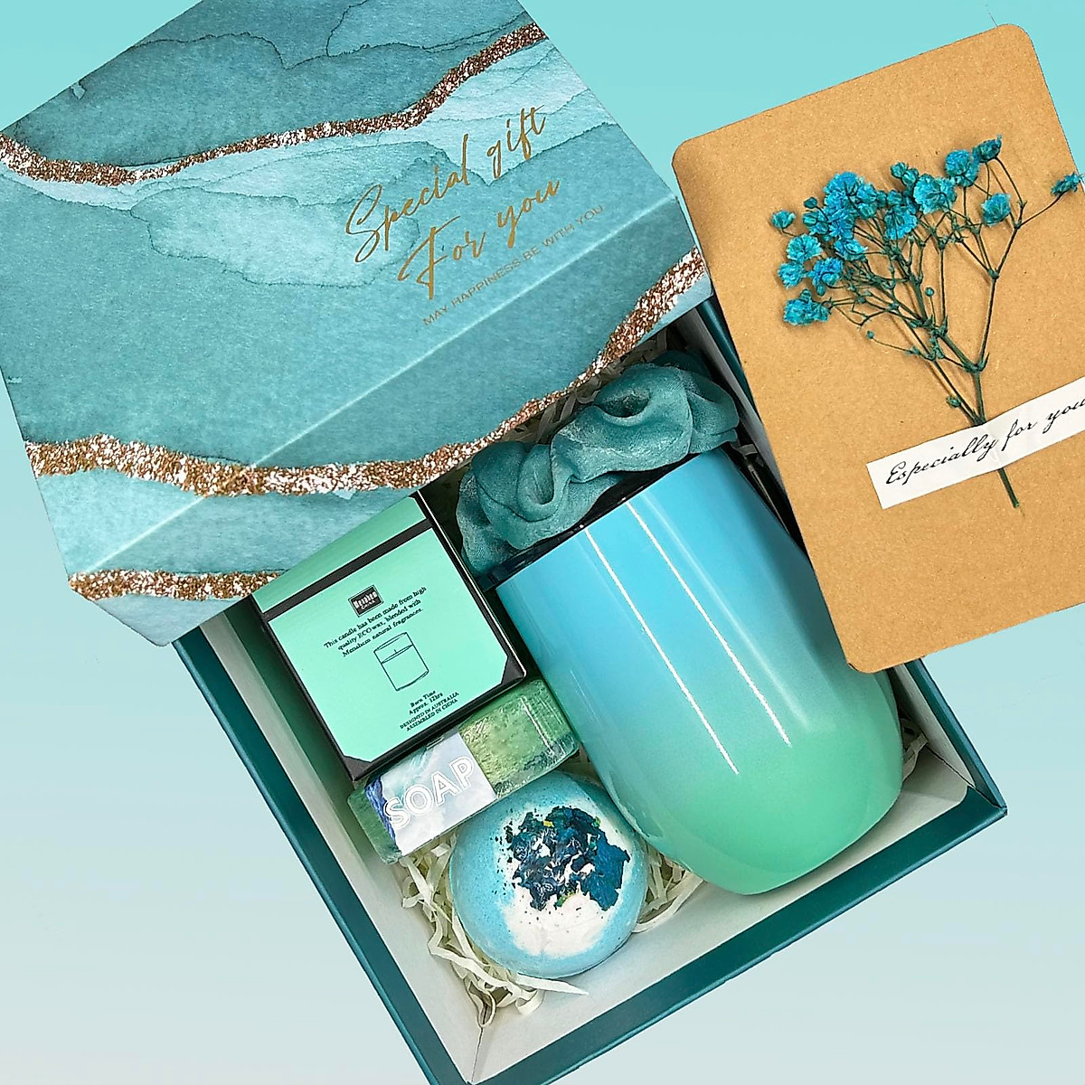 Birthday Gifts for Women Relaxing Spa Gift Basket Set, Gifts for Mom Grandma Sisters Wife Daughter Friends Female Coworkers Teachers, Mothers Day Gifts Administrative Professional Day Gift Ideas