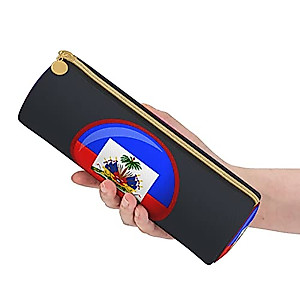 Haitian Flag Pencil Pen Case Pencil Case Cosmetic Bag Makeup Pouch For Office School