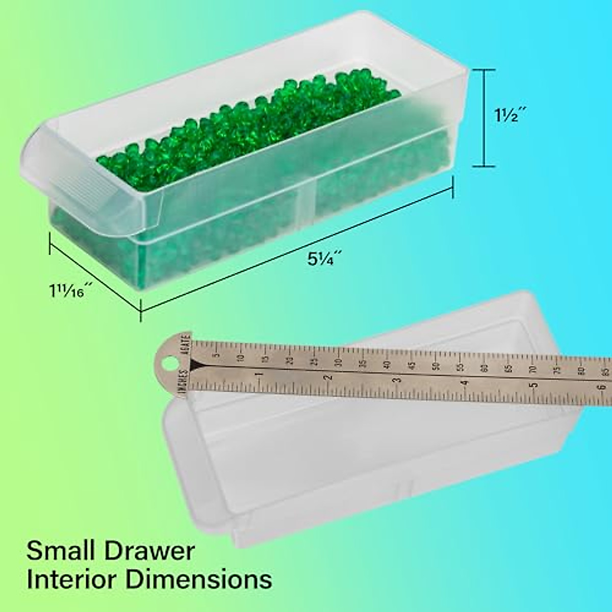 Akro-Mils 10164 64 Drawer Plastic Parts Storage Hardware and Craft Cabinet, 20" x 15.75", Black