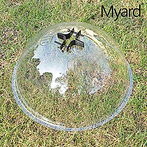 Myard 13 Inches Solid Clear PC Wobbly Squirrel Proof Baffle Deflector for Bird Feeder, Fit up 1.5 Inches Pole / Post