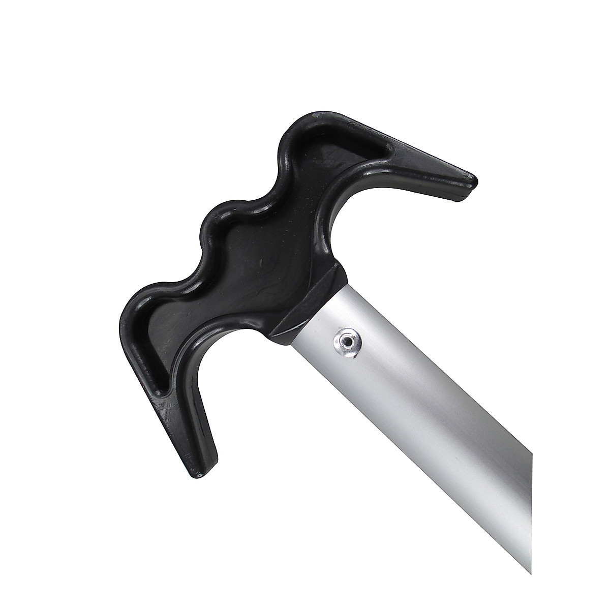 Pactrade Marine Boat Kayak Raft Paddle & Hook 4 ft Anodized Aluminum Shaft Black Plastic Blade