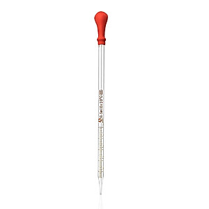 HIBATUL INC Glass Graduated Medicine Dropper Pipettes Lab Dropper Liquid Essential Oil Transfer with Rubber Cap and Scale (0.5ml)