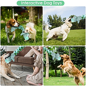 Large Squeaky Dog Toys and Interactive Dog Tug-of-War Toy, Tough Plush Dog Toy, Cute Puppy Toys, Pet Chewable Toys Plaything for Small Medium and Large Dogs