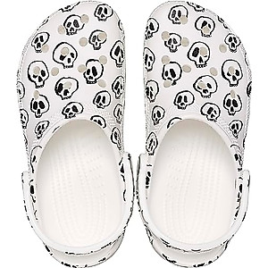 Crocs Unisex Classic Graphic Clogs, White/Black, Numeric_11 US Men