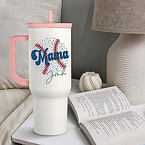 Personalized Baseball Mama Tumbler 40oz, Baseball Mom Gift Ideas, Baseballs Coffee Travel Mug, Mother's Day Gift, New Moms Gifts, Birthday gifts for women, Christmas
