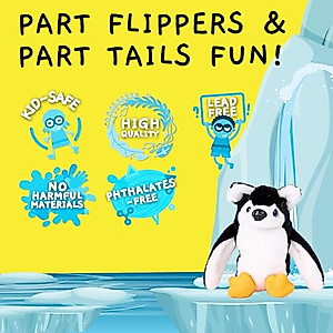 Randimals Mini Stuffed Animals - Penguin & Husky Dog Hybrid Mini Plushies - Cute Plushies for Girls & Cuddly Small Stuffed Animals for Boys - P-Dawg Little Plush Stuffed Animals for Kids & Kidults