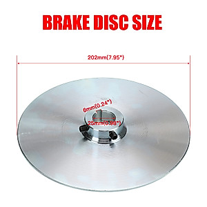 GREHUA 8" Mechanical Brake Disc 1" Bore 1/4" Keyway for Azusa 1823 Manco 9598 9597 Airheart MB-1 Yerf-Dog ASW Bristers Go Kart Predator 212cc 196cc 6.5hp GX160 Dune Buggy Drift Trike Cart Parts Rotor