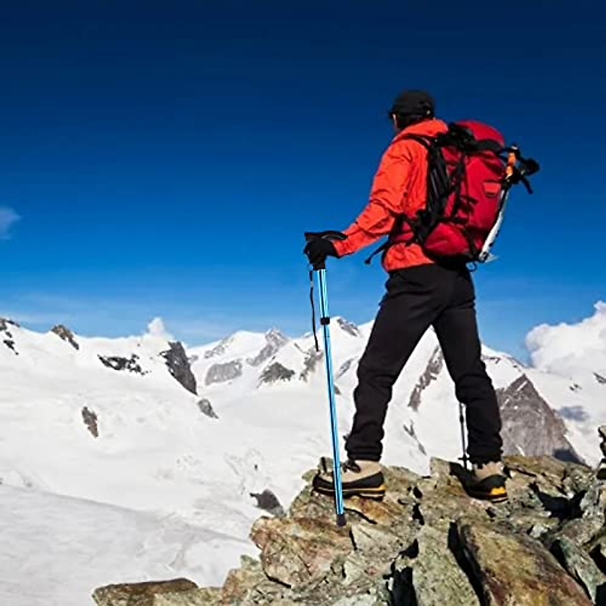 Trekking Poles Pack Adjustable Hiking Or Walking Sticks Strong Lightweight Aluminum Alloy Folding Trekking Pole Decoration for Indoor Outdoor